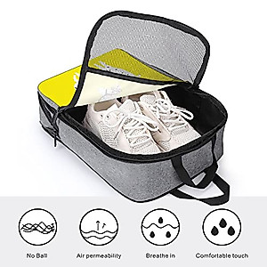 Frcavbin Haughty Alpaca Yellow Travel Shoe Bag Shoes Carrier with Handle and Zipper Foldable Shoe Puches Organizer for Home storage School starts