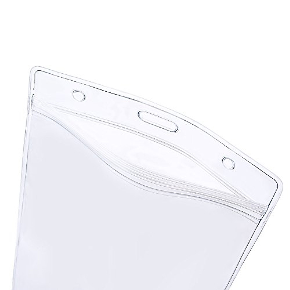 12PCS Transparent Extra Large 6x4" Badge Holders for Passport ID ,Cash,Plane Ticket, Receipts,Credit Card, etc