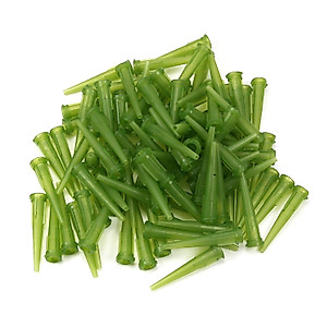 Auniwaig 250PCS 14Ga Plastic Tapered Pinhead Glue Liquid Dispenser Needles Luer Syringe Needle Tip Dispensing Fill Needle for Oil or Adhesive Applicator Green