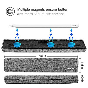 tomtoc Holder Case for 2024 New iPad Pencil Pro, iPad Pencil, Protective Storage Case for iPad Pen, Travel Carrying Pencil Box Fit for iPad Pro/Air 2024/iPad Air 5/iPad Mini 6