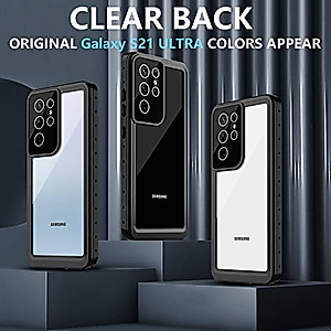 Oterkin for Samsung Galaxy S21 Ultra Case,S21 Ultra Waterproof Case with Built-in Screen Protector Dustproof Shockproof 360 Full Body Underwater Case for Samsung S21 Ultra 5G 6.8inch (2021) Black