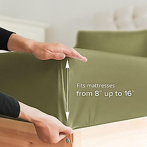 400 Thread Count Cotton - Twin Size Sheet Set - 100% Cotton Sheets - 400-Thread-Count - Sateen Cotton - Deep Pocket Cotton Bed Sheets - Silky & Soft Cotton - Hotel Quality Cotton Sheet for Twin Beds