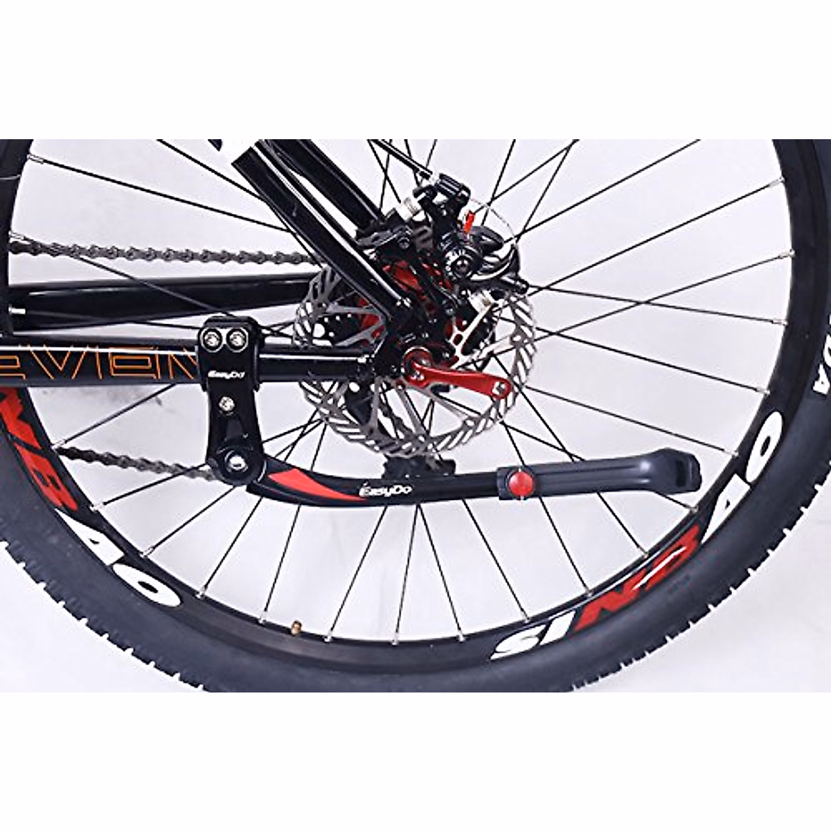 EasyDo 24"-29" MTB Bicycle Kick Stand Parking Racks Mountain Bike Kickstand Road Cycling Side Stand Support Adjustable 34-41cm (Blue)