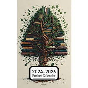 Pocket Calendar 2024-2026: Two-Year Monthly Planner for Purse , 36 Months from January 2024 to December 2026 | Monster | Medieval peasant village | Cold color scheme