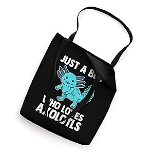 Just A Boy Who Loves Axolotls -Funny Axolotl Gamer Boys Kids Tote Bag