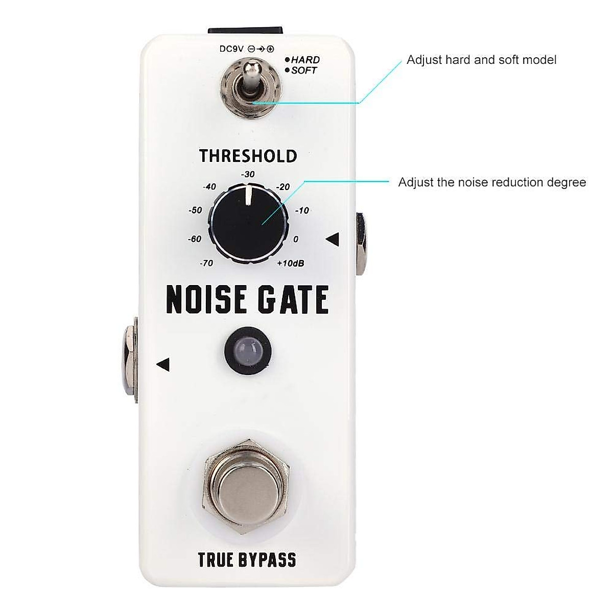Guitar Noise Gate Suppressor Guitar Noise Killer Effect Pedal for Electric Guitars
