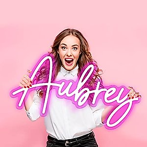Goolsee Custom Neon Signs Neon Lights,Personalized Dimmable LED Neon Signs for Wall Decoration Customized Neon Signs for Bedroom Wedding Birthday Party Bar Logo Holiday gifts(Optional 15" to 62")