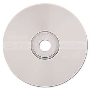 Maxell MAX630011Rewritable CDR 4x CD-RW Media Silver with Slim Cases
