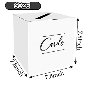 HEIPINIUYE Black Card Box Holder Wedding Card Box Money Box Card Box Holder for Wedding Baby Shower Bridal Shower Birthday Party Favor Table Centerpiece Decoration