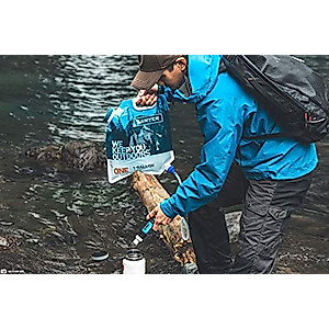 Sawyer Products SP160 One Gallon Gravity Water Filtration System w/Dual-Threaded Mini Filter, Blue/White/Clear