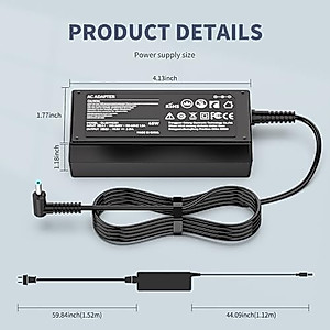 45W 19.5V 2.31A Laptop Charger for HP EliteBook Charger 850 840 830 820 755 745 735 725 G3 G4, Folio 1040 G1 G2 G3; ProBook 650 645 640 470 455 450 445 440 430 G4 G5 AC Adapter Power Supply