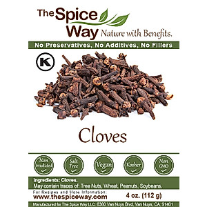 The Spice Way Cloves - whole (4 oz)| clove spice, for many savory dishes and even tea