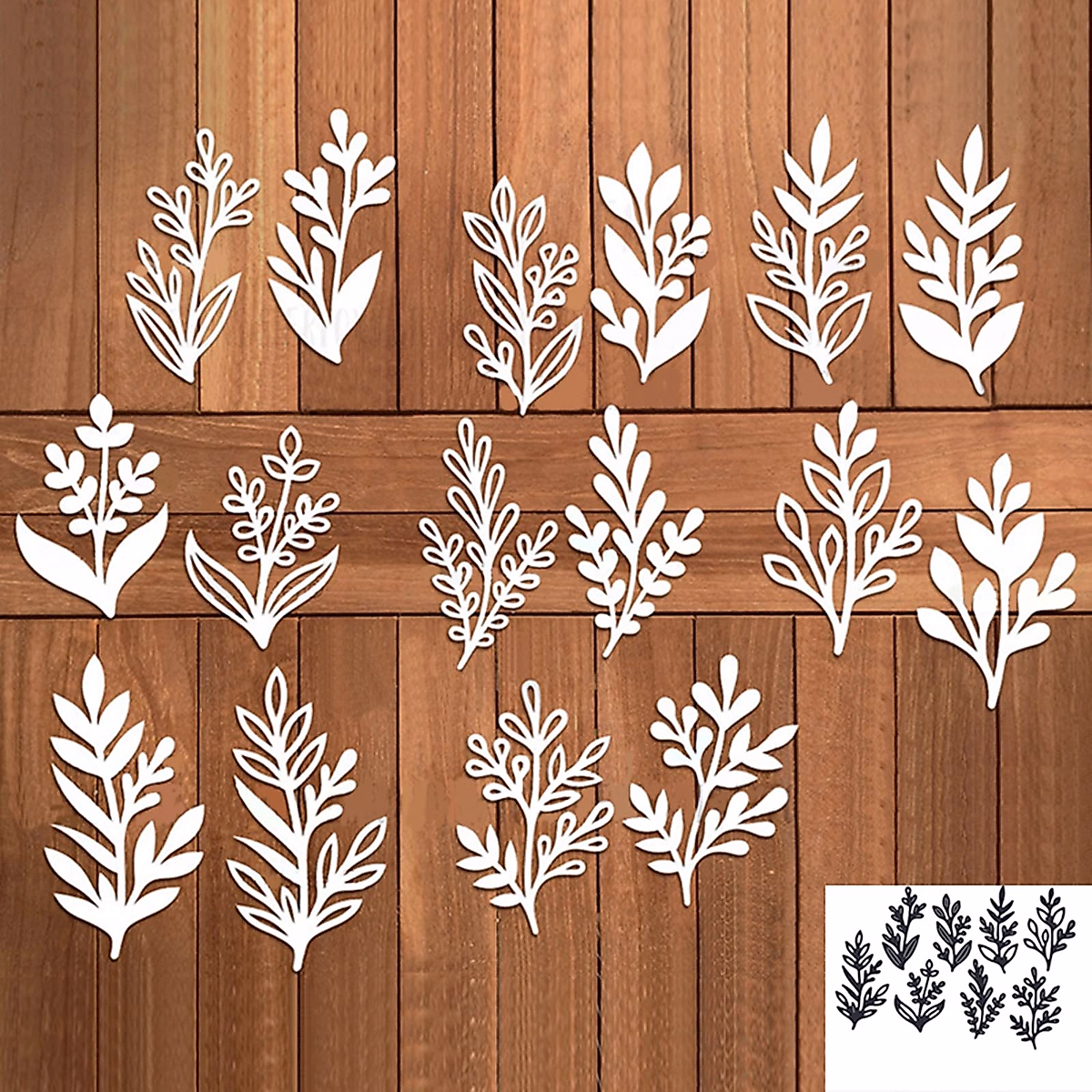 hinana 8pcs/Set Leaves Metal Die Cuts,Various Leaves Plant Flower Leaf Cutting Dies Cut Stencils for DIY Scrapbooking Album Decorative Embossing Paper Dies Card Making