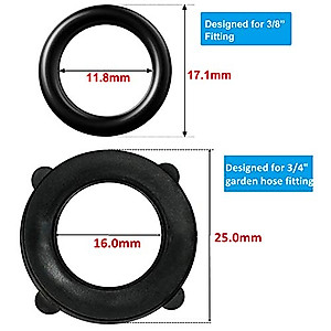 30 Pieces Replacement O-Rings Sealing Ring and Garden Hose Washers for 3/8 inch Quick Connector 3/4 inch Standard Garden Hose