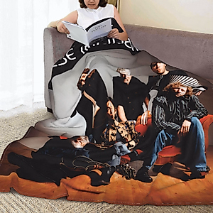 String Music Cheese Theme Incident Blanket Warm Plush Flannel Throw Blanket for Bedroom 40"x30" Cozy Lightweight Fluffy Fuzzy Decorative Blanket Sofa Couch Bed Travel Room Decor for Men Women