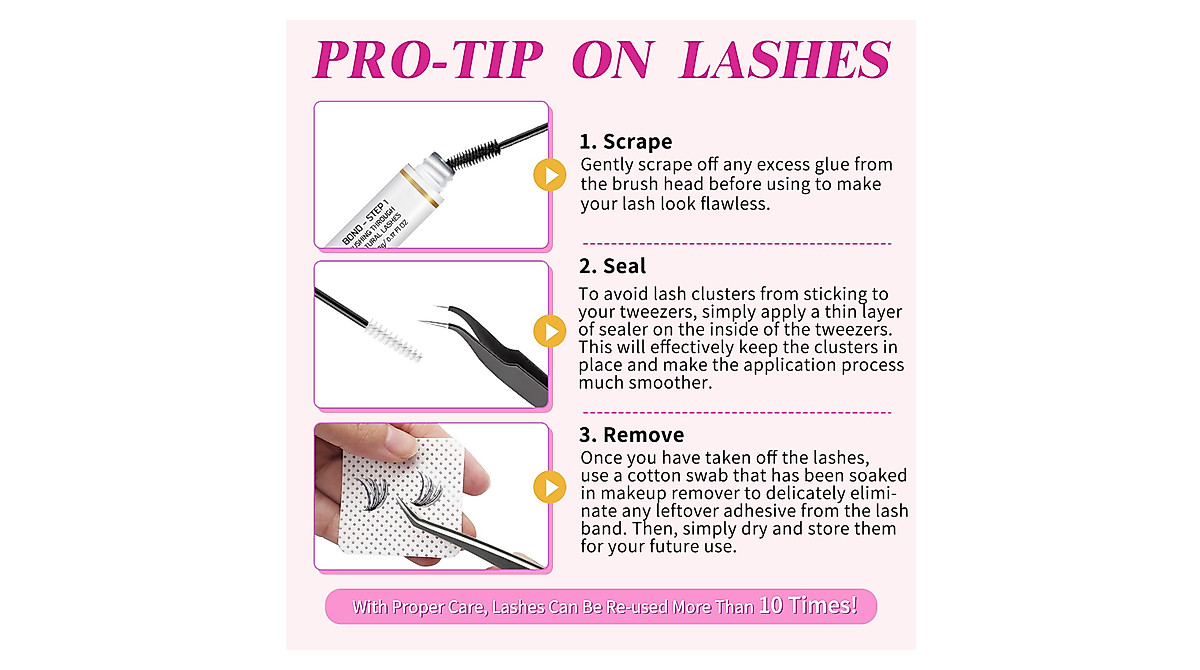 DIY Lash Extension Kit - 280 Clusters for Natural, Fluffy Lashes