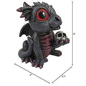 World of Wonders Grave Yard Series Dreamland Dragons | Collectible Dragon Figurine with Birth Certificate | Fantasy Home Decor Accent | 6inch Dragon Statue - Carnelian