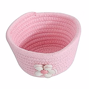 Alasum Storage Basket Nursery Storage Basket Candy Basket Kitchen Storage Basket Foldable Storage Bins Makeup Organizer Box Collapsible Baskets Round Cotton Basket Cotton Storage Basket