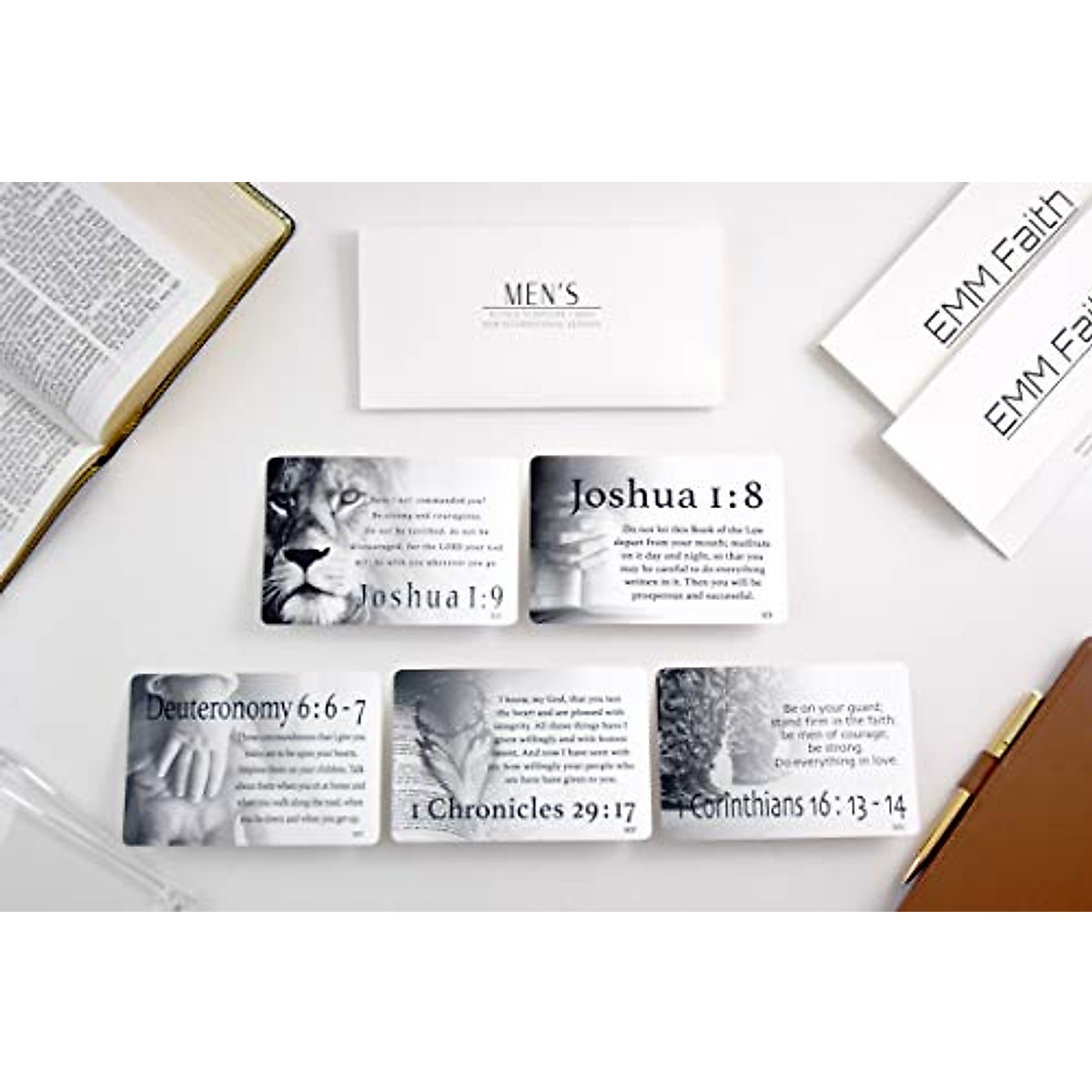 Men’s Scripture Cards (10-Pack), Inspirational Memorization Bible Verse Cards of Encouragement (NIV)