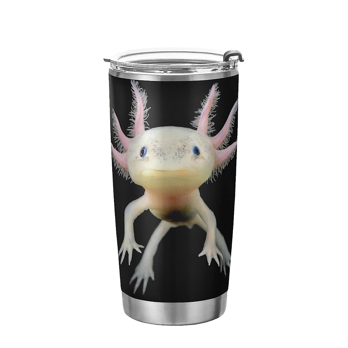 Yasala Tumbler Axolotl Insulated Coffee Cup Back to School Beverage Container Office Travel Mug with Straw and Lid Double Wall Stainless Steel 20oz