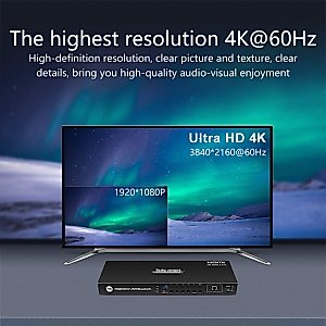 TESmart 16x1 HDMI KVM Switch 16 Port Enterprise Grade Support 4K 60Hz Ultra HD Console Rack Mount Switcher with 8 Pcs 5ft KVM Cable,USB 2.0 Device Control up to 16 PCs/Servers,RS232,LAN Port Control