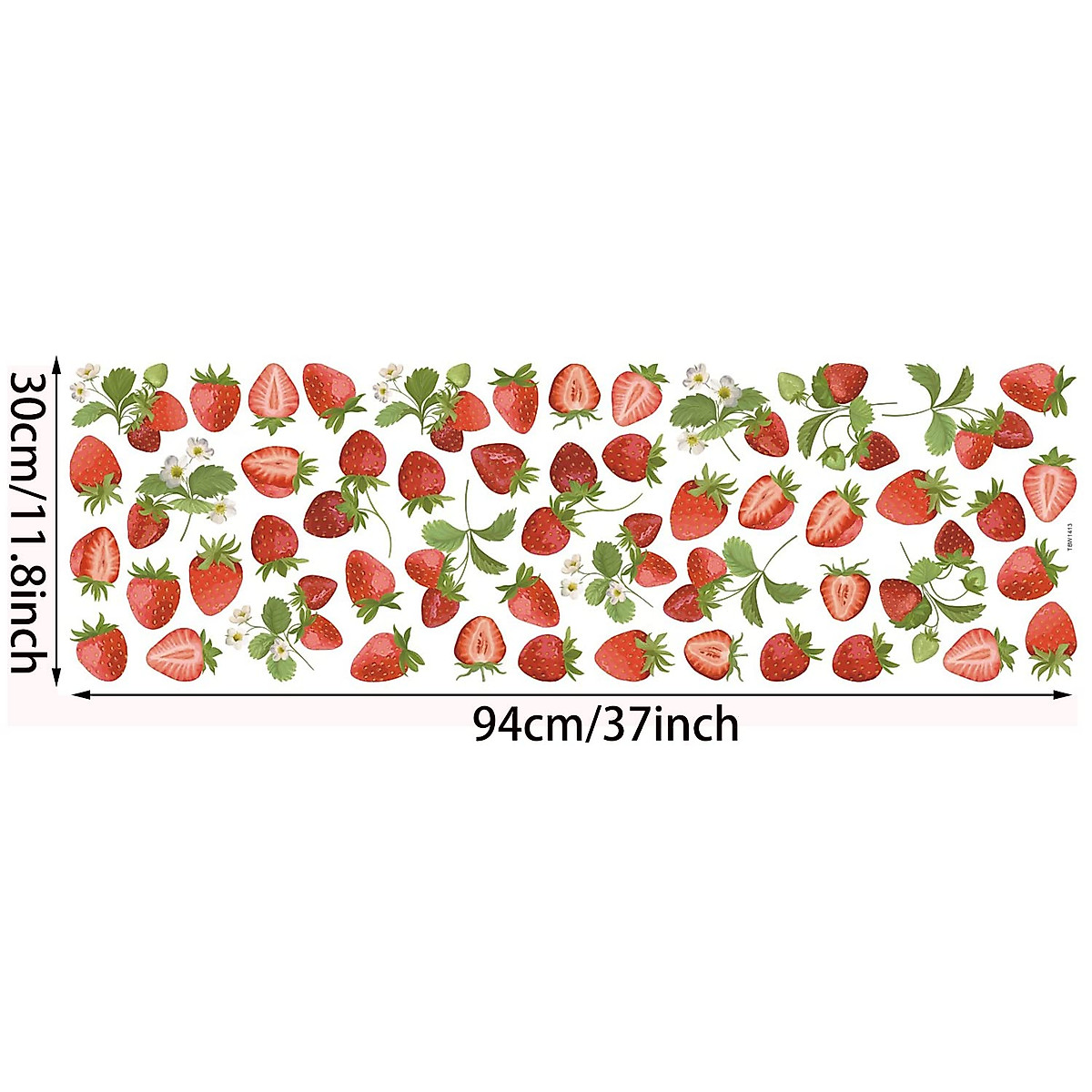 Bamsod Fruit Wall Decals Removable Boho Wall Stickers Peel Stick Fresh Fruit Wall Stickers for Baby Nursery Kids Bedroom Living Room Home Kitchen … (Strawberry)