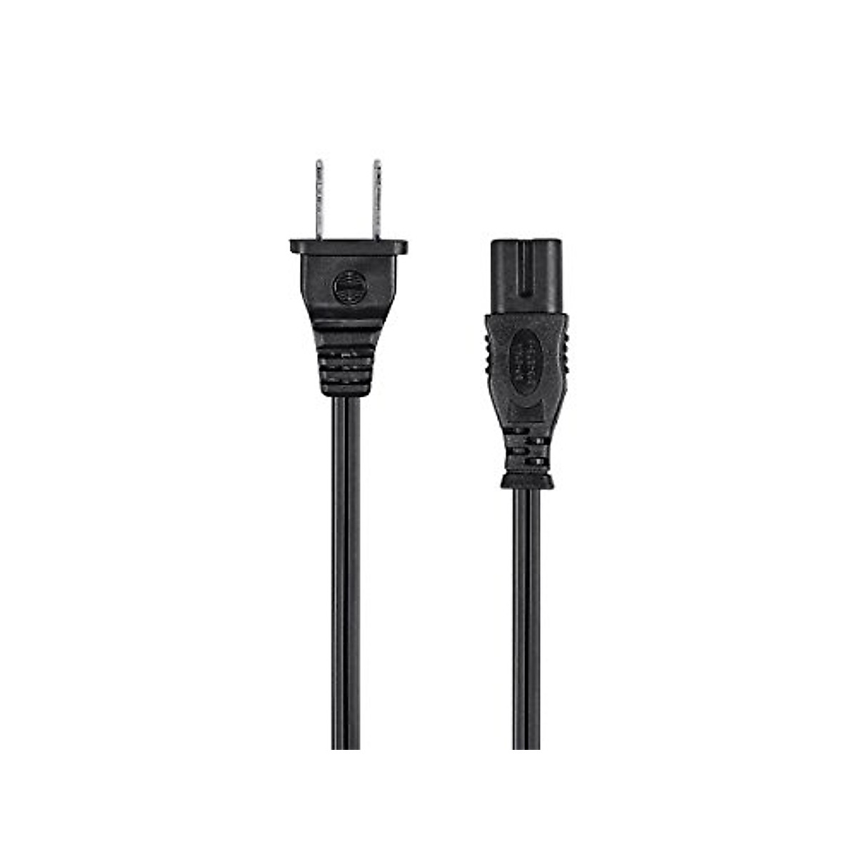 6ft 18AWG AC Power Cord Cable w/o Polarized, 10A (NEMA 1-15P to IEC-320-C7)