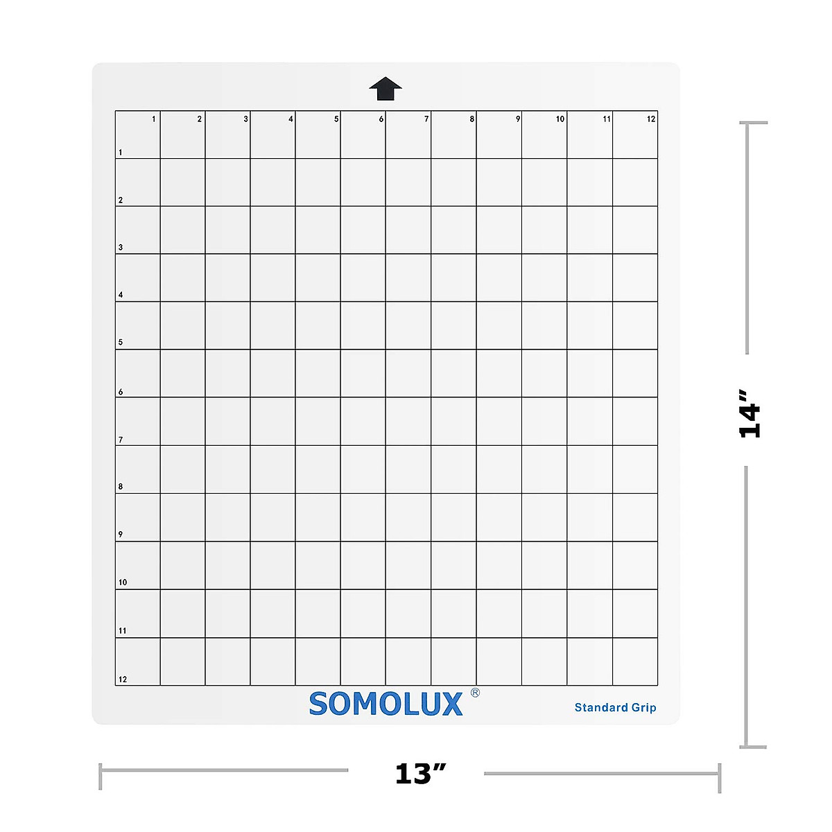 SOMOLUX 5 Pcs Adhesive Cutting Mat Standard-Grip Suit for Silhouette Cameo, Kricut Die Cutting Machine, 12 ×12 Value 5 Pack