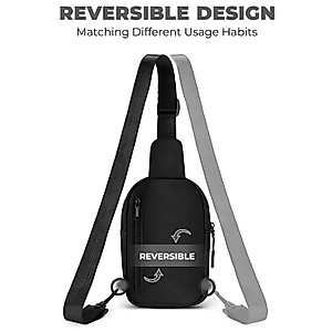 CHOLISS Small Sling Bag for Women and Men, Crossbody Bags Trendy Fanny Packs Chest Bag with Extended Strap, Black