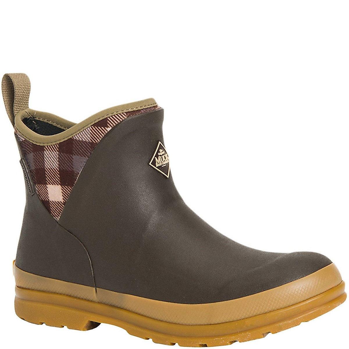 MUCK BOOT The Original COMPANY Women's Originals Ankle, Brown/Plaid/Gum, 5