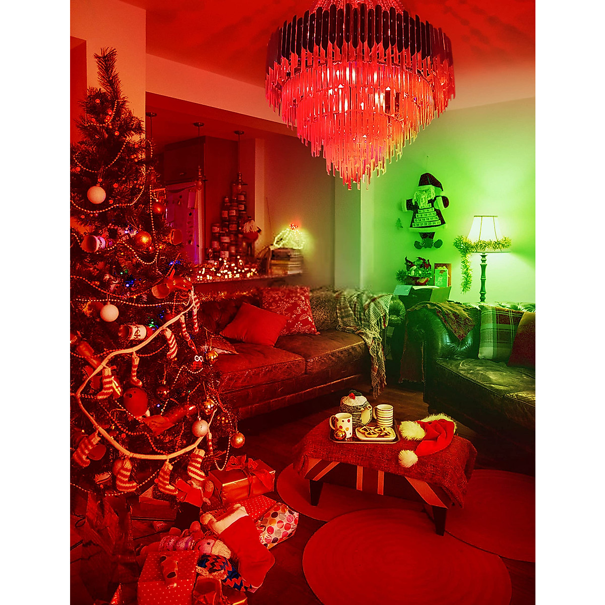 G9 LED Bulbs Green Light,JandCase Green Light Bulbs 5W 40W Halogen Equivalent,LED Green Lights G9 Base,Decorative Lighting Bulbs for Crystal Chandelier Fixture,Halloween,Christmas Home Lighting,5 Pack