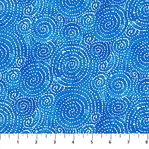 Northcott Freestyle by Dawn Gerety 24870 46 Blue Dot Swirl