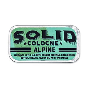 Solid Cologne - Alpine Scent - Men's Pocket-Size Fragrance. - .25 oz Tin