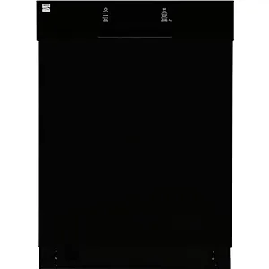 Kenmore 24" Built-In Stainless Steel Tub Dishwasher with EasyFlex 3rd Rack, SmartWash, UltraWash Plus, TurboDry, and MoreSpace Adjustable Rack, Energy Star Certified, Black