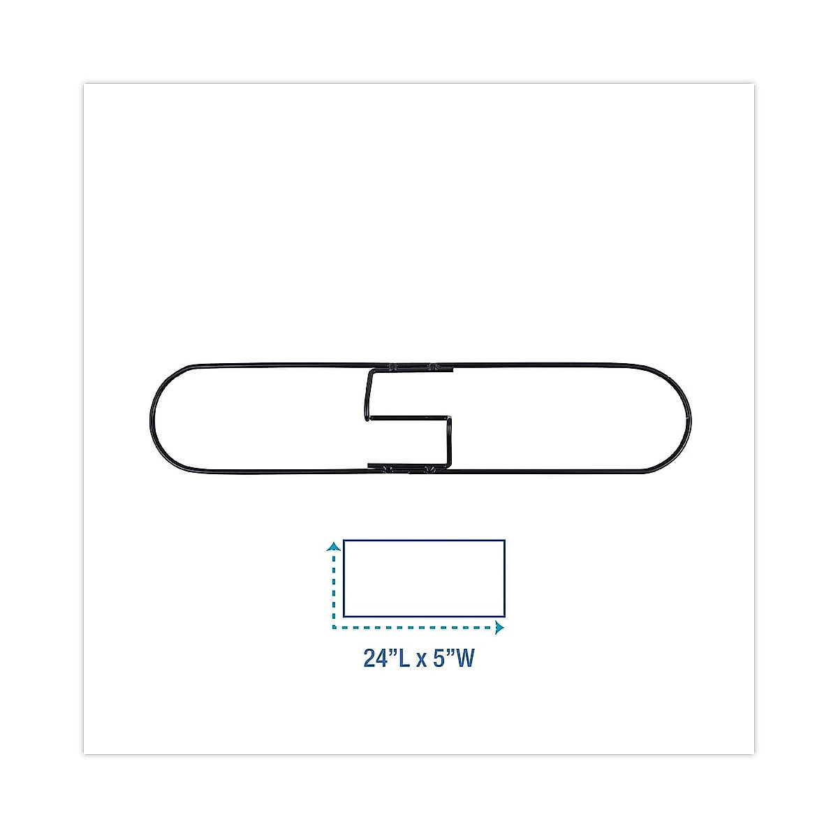 Boardwalk BWK1424 24 in. x 5 in. Zinc Plated Clip-On Dust Mop Frame