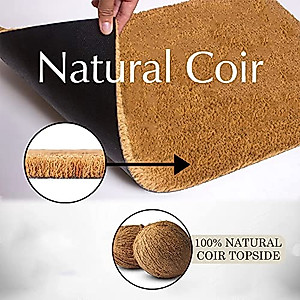 SILYHEART It Always Protects Always Trusts Always Hopes Always Perseveres Coir Door Mat Doormats Farmhouse Family Quote Durable Coir Non Slip Mat for Outside Home High Traffic Area 16x24in