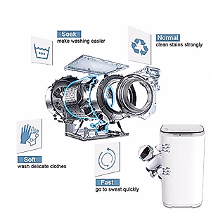 kapas kps35-735h2 upgraded compact washing machine, fully automatic 2-in-1 washer and spin dryer machine build-in pump and long hose, 8 lbs. capacity 8 lbs. top load tub washer