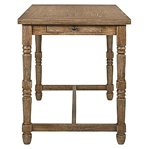 Acme Furniture Farsiris Counter Height Table, Weathered Oak Finish