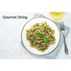 Bone China Dinnerware, 16PC Set, Service for 4, Double Gold Rim, White, Microwave Safe, Elegant Giftware, Dish set, Essential Home, Everyday Living, Display, decoration, Kitchen Dishes, Dinner set