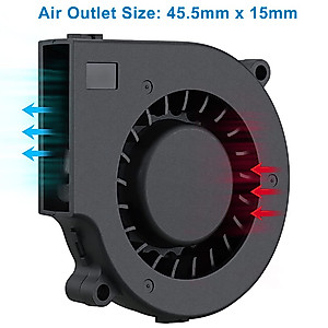 GDSTIME 75mm USB Fan, 75mm x 15mm Blower Fan, 5V DC Brushless Cooling Fan For Laptop