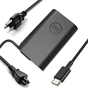 65W USB-C Laptop Charger for Dell Latitude 3400 3500 5290(2in1) 5300 5400 5500 7200(2in1) 7300 7400(2in1), LA65NM170 HA65NM170, 02YK0F,0M1WCF,LA65NM190,HA65NM190,DA65NM190 Type C Power Cord