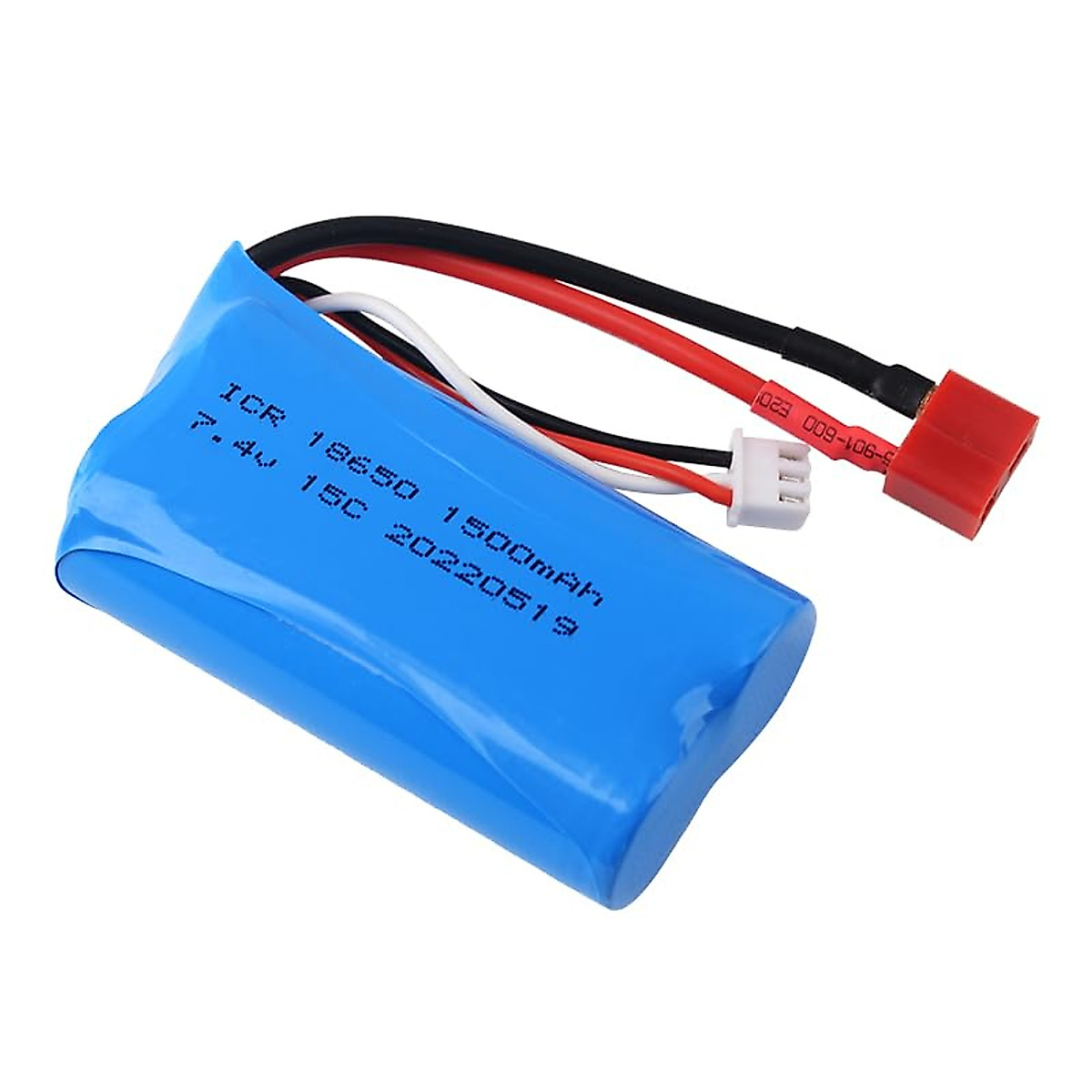 HHZ 2 pcs 7.4V 1500Mah T Plug li-on Battery for Wltoys 12428 12423 RC Toy Car