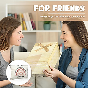 Coume 12 Pieces Thank You Gift Makeup Bags Inspirational Gifts for Social Worker Nurse Women Appreciation Gift for Colleague Coworkers Teacher Volunteer Cosmetic Bags for Birthday(Delicate Pattern)