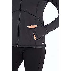 Marika Women's Standard Revival Full Zip Athletic Jacket, Large,Black