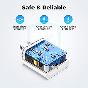 iPhone 14 13 12 Fast Charger: iClever 20W PD USB C Fast Charger, Wall Charger Adapter with MFi Certified 6.6FT USB C to Lightning Cable for iPhone 14/13/13 Pro/12 Pro/12 Pro Max/11 Pro/iPad Pro