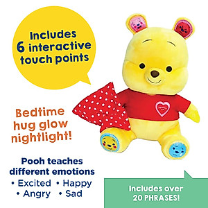 Disney Hooyay Real Feels Interactive Winnie The Pooh Plush Early Learning Toy Teaches Toddlers About Emotion with Night Lite Mode for 18 Months and Up