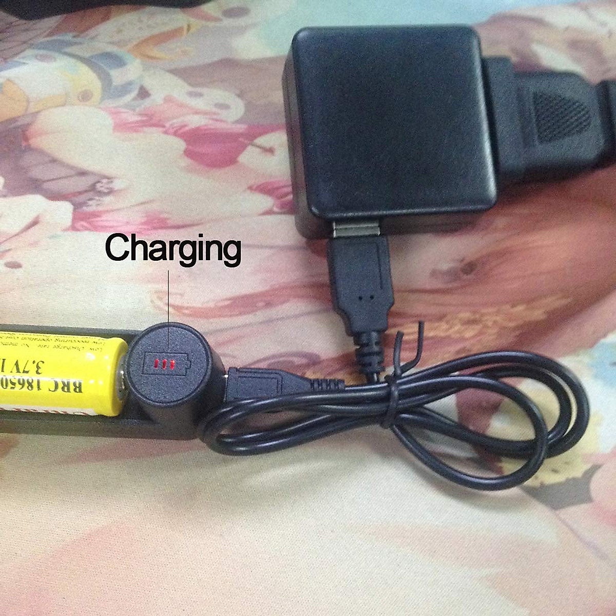 Tebatu USB Rechargeable Battery Charger for Li-ion 10440/14500/14650/16340/17500/17670/18350/18500/18650/18700/22650/25500/26650 3.7V