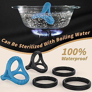 XINBALE Silicone Penis Rings Set Sex Toys for Men，5 Different Sizes Cock Rings for Erection Enhancing, Long Lasting Stronger Men Sex Toy, Strechy Adult Toys for Couples Pleasure