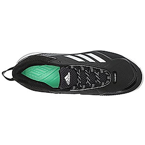 adidas Men's Icon 7 Turf Baseball Shoe, Black/White/Silver Metallic, 12
