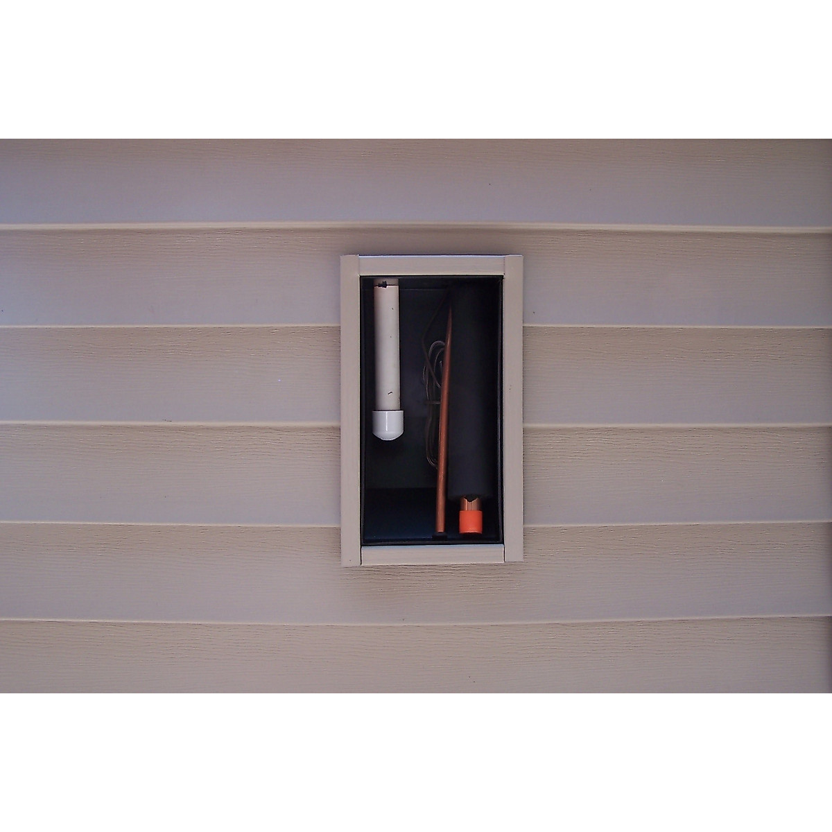 Black Line Set Rough In Box HVAC Contractors Termination Point for Line Set Condensation Drain & Low Voltage Wire